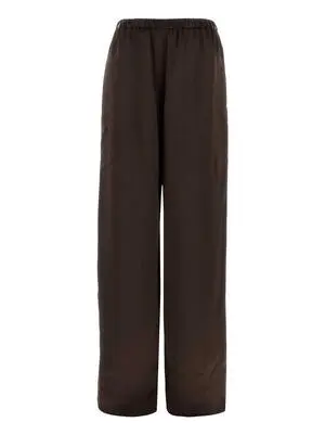 SALVATORE FERRAGAMO FERRAGAMO Satin Palazzo Pants