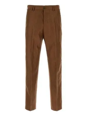 PT TORINO PT TORINO Michael Wool-Linen Dress Pants Brown