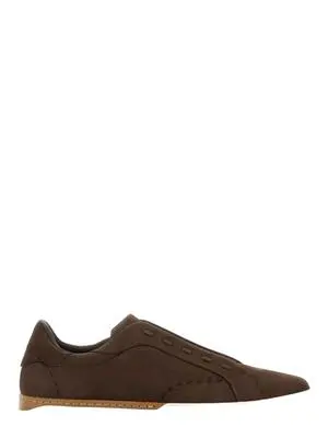 Fendi City Leather Sneakers - Brown
