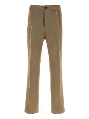 FERRAGAMO Tailored Linen-blend Trousers - Camel