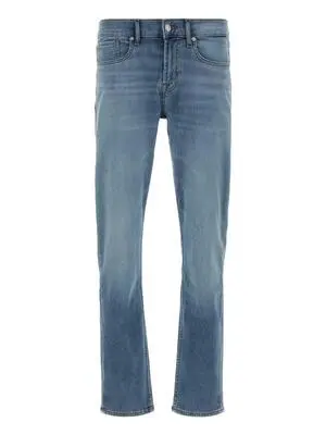 Seven For All Mankind Stretch Denim Jeans - Light Blue