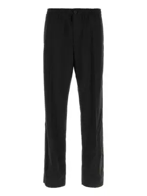FERRAGAMO Wool Blend Dress Pant - Black