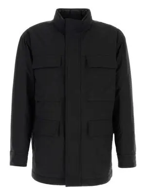 FERRAGAMO Padded Wool-blend Jacket - Black
