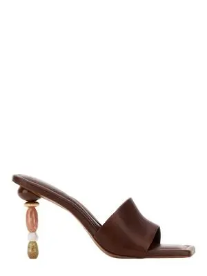 CULT GAIA Cult Gaia Mahina Flat Leather Sandals