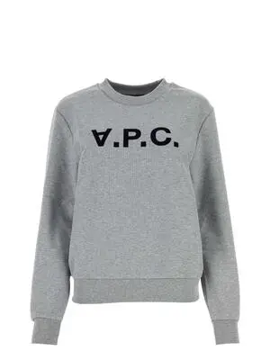 A.p.c. Melange Cotton Sweatshirt - Grey