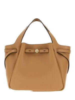 Tory Burch Romy Bucket Handbag In Leather - Camel