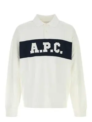 A.p.c. Oversized Alexis Polo Shirt In 100% Cotton - White