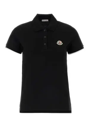 Moncler Piqué Polo Shirt - Black