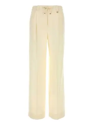 Moncler Virgin Wool Drawstring Waist Tailored Trousers - Yellow