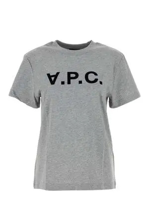 A.p.c. A.P.C. Melange Cotton T-Shirt Grey