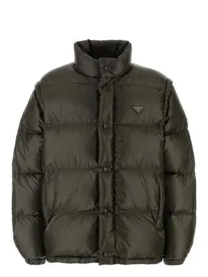 Prada Quilted Nylon Down Jacket - Silver