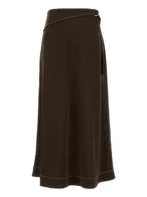 Tory Burch Viscose Skirt - Brown