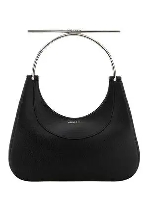 Alexander McQueen Cross-bar Leather Handbag - Black