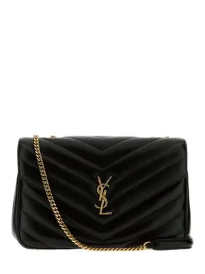 Saint Laurent Large Lou Lou Leather Shoulder Handbag - Black