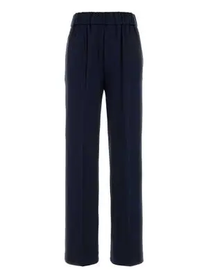 Moncler MONCLER Stretch Nylon-Blend Tailored Trousers Blue