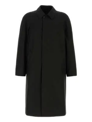 Prada Cotton Overcoat - Black