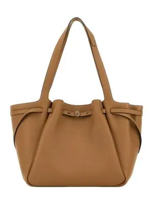 Tory Burch Tory Burch Romy Leather Shopping Handbag Camel
