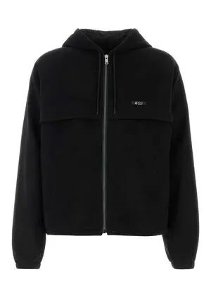 Prada Recycled Polyester Pile Zip-up Jacket - Black