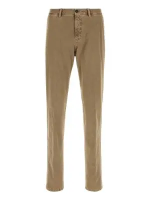 PT TORINO Stretch Cotton Tailored Trousers - Camel