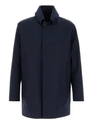 Prada Cotton Poplin Overcoat - Blue