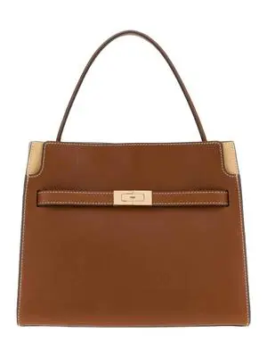 Tory Burch Tory Burch Leather Mini Lee Handbag Camel