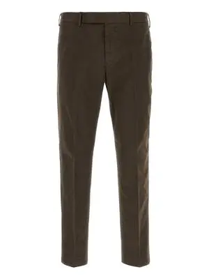 PT TORINO Stretch Cotton Tailored Trousers - Brown