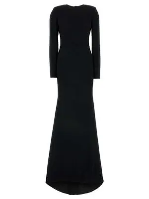 Gucci Crepe Long Dress - Black