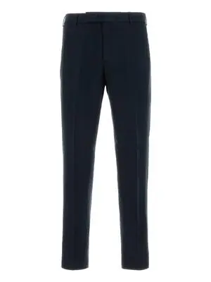 PT TORINO Lyocell-linen-cotton Blend Tailored Trousers - Blue