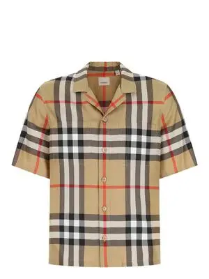 Burberry Embroidered Silk Shirt For - Brown