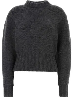 Alexander McQueen Melange Stretch Wool-cashmere Sweater - Grey