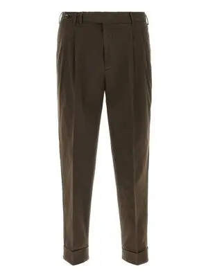 PT TORINO PT TORINO Stretch Cotton Tailored Pants Brown