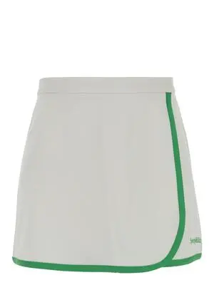 Sporty & Rich Performance Skirt With Contrast Piping - White