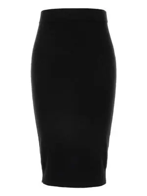 Saint Laurent Wool Skirt - Black