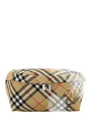 Burberry BURBERRY Embroidered Check Belt Handbag Pouch Printed