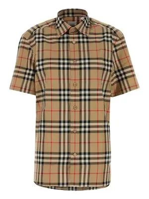 Burberry Embroidered Poplin Shirt - Checked