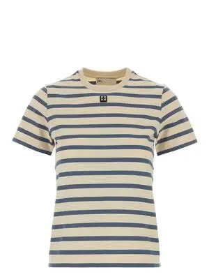 Tory Burch Striped Cotton T-shirt - Stripped