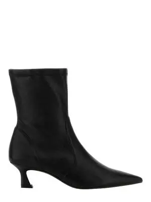 STUART WEITZMAN STUART WEITZMAN Vinnie Leather Ankle Boots Black