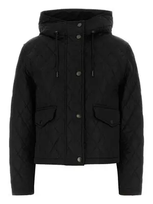 Burberry Quilted Nylon Zip-up Jacket - Black