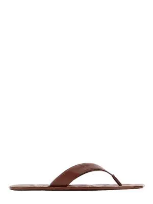 JW Anderson Quilted Leather Thong Slippers - Brown