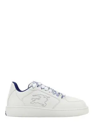 Burberry Calf Leather Stock Sneakers With Rubber Sole - White