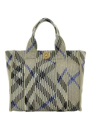 Burberry Embroidered Check Mini Handbag - Printed