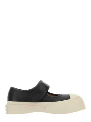 Marni MARNI Leather Mary Jane Sneakers With Rubber Sole Black