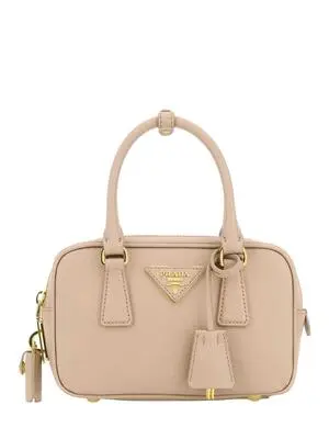 Prada Prada Leather Handbag Beige O Tan