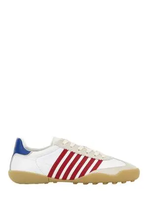 Dsquared2 Leather Soccer Sneakers - White