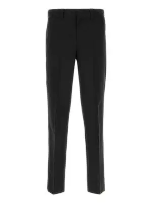 Prada Tailored Wool Blend Trousers - Black