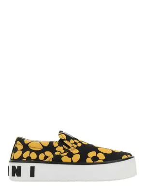 Marni Printed Canvas Platform Slip-on Sneakers - Floral