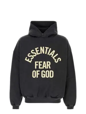 Fear Of God Fear Of God Essential-Style Oversized Cotton Sweatshirt Black