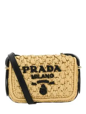 PRADA PRADA Raffia Mini Crossbody Handbag