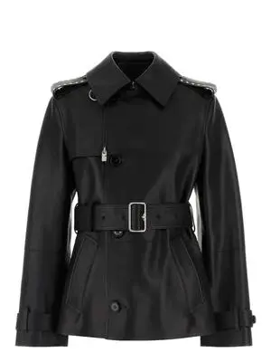 Burberry Leather Moto Jacket For - Black