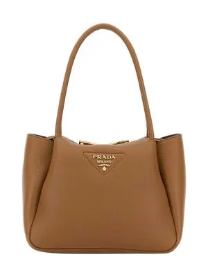 PRADA PRADA Mini Camel Leather Handbag
